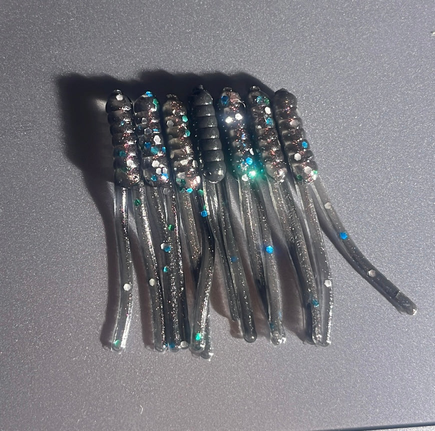 Midnight Shimmer Gametight Split Tail – Black Translucent Bait ...